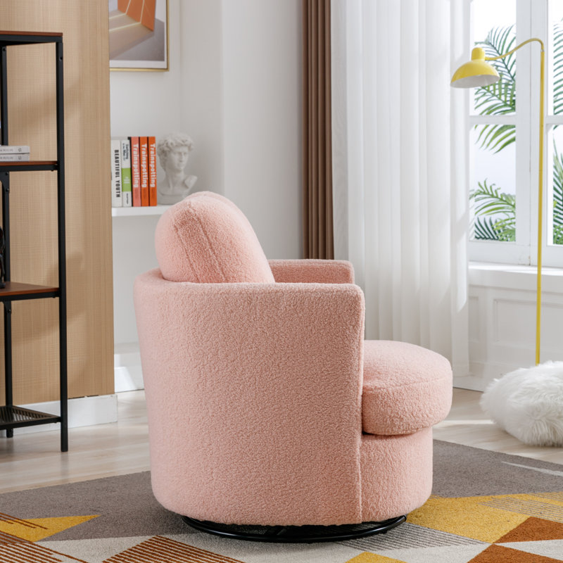 Barrel chair pink store